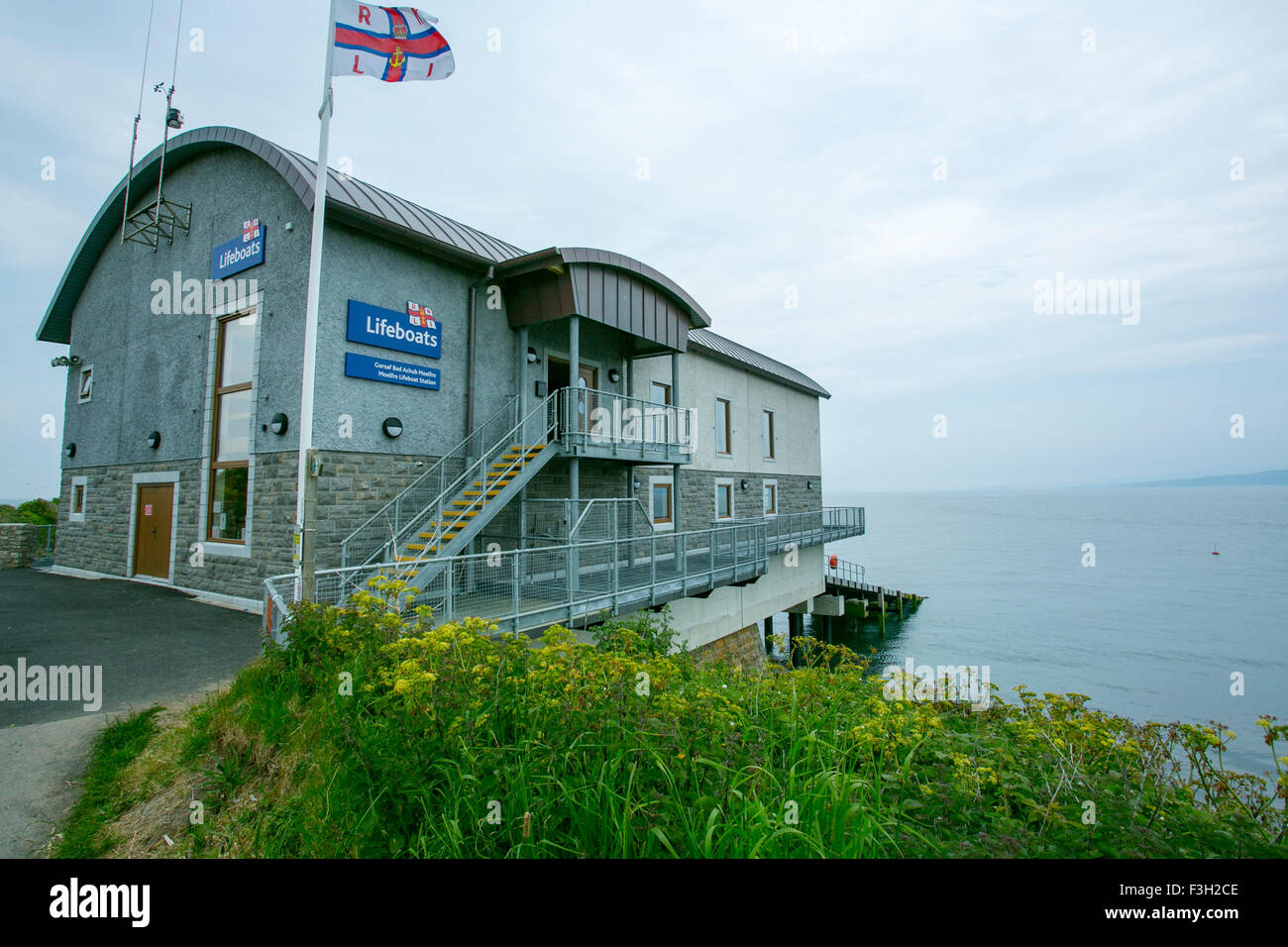 new lifeboat station moelfre north wales Stock Photo - Alamy