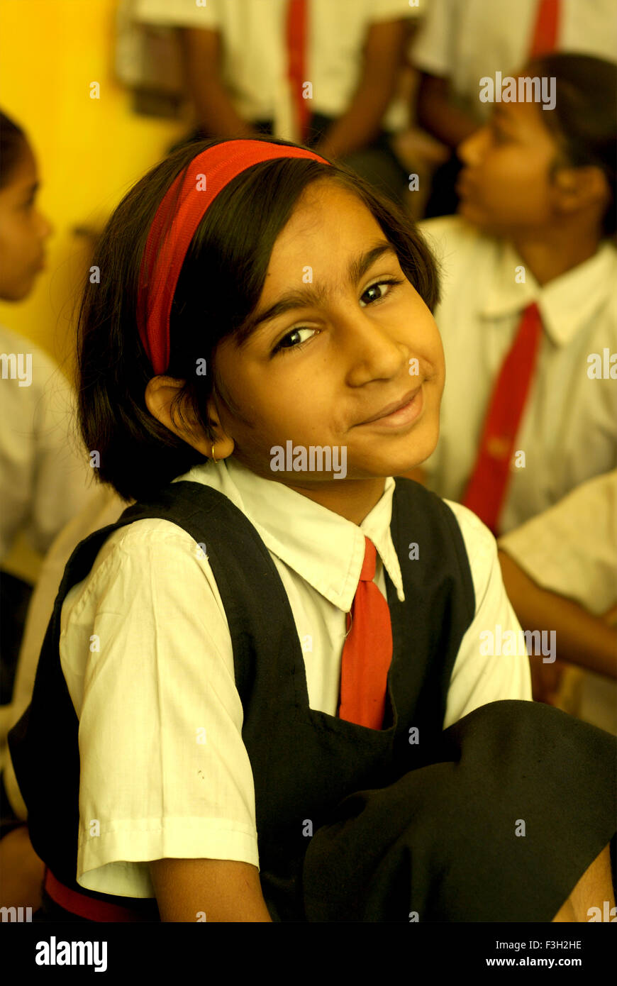Girl smiling ; Nanhi Dunya school ; Doon School ; Dehradun ; Dera Doon ...