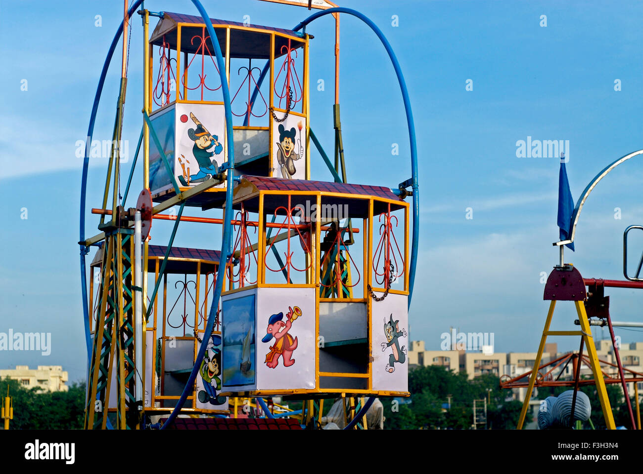 Mini giant wheel for children at race course ground at Rajkot ; Gujarat ...