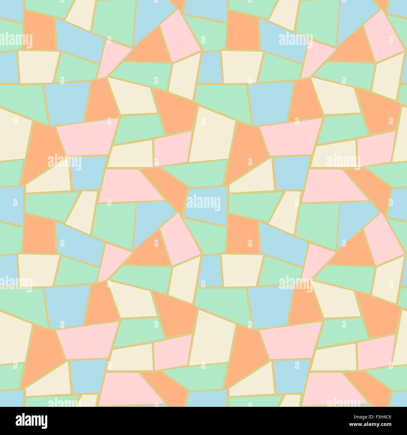 A retro seamless pattern with random shaped tiles and lighter colors ...
