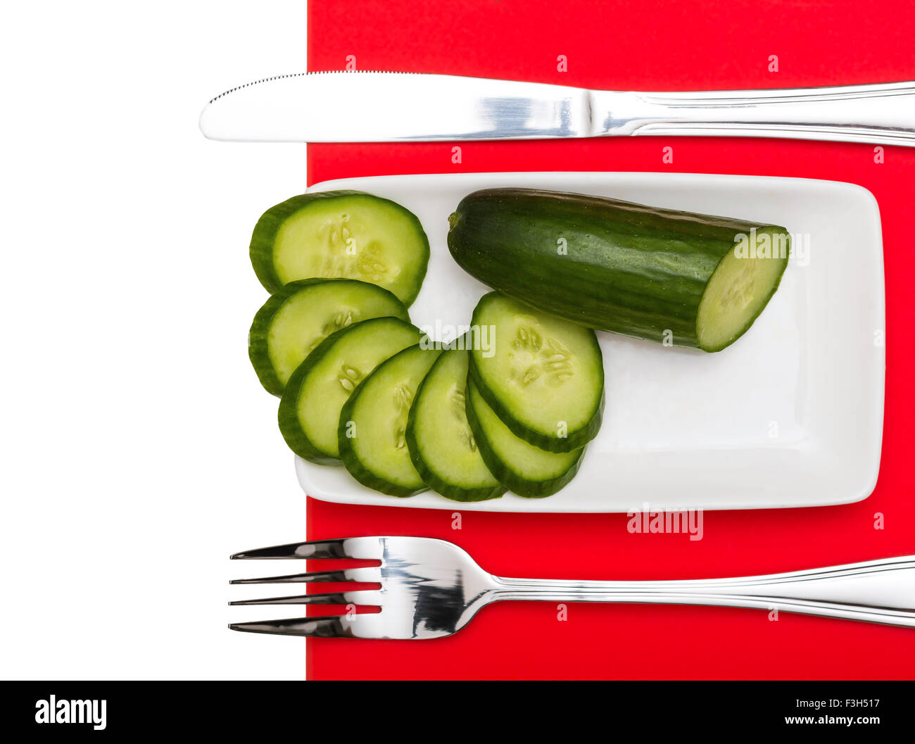Cucumber slices plate hi-res stock photography and images - Alamy