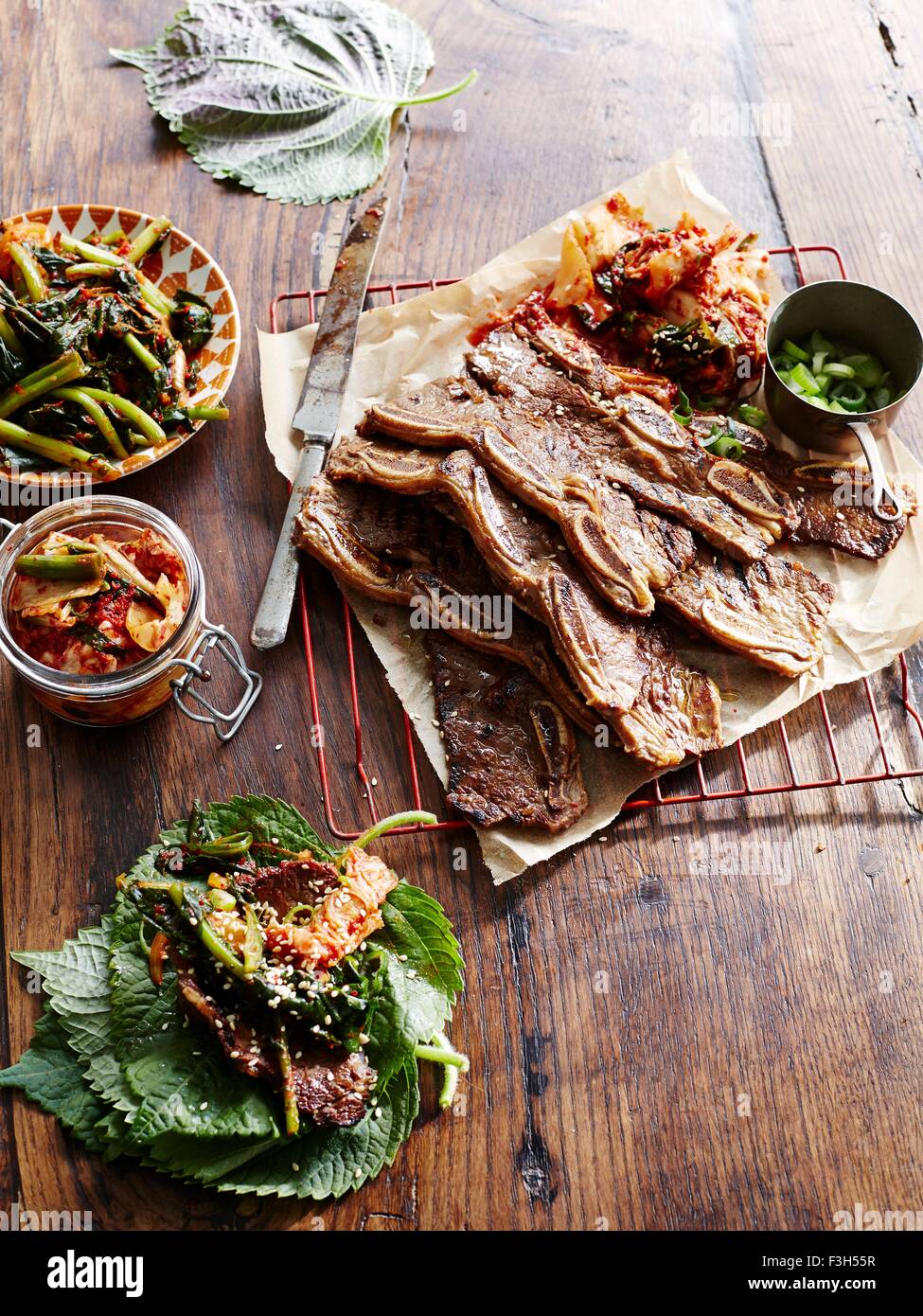 Korean Kalbi Barbecue Beef Stock Photo - Alamy