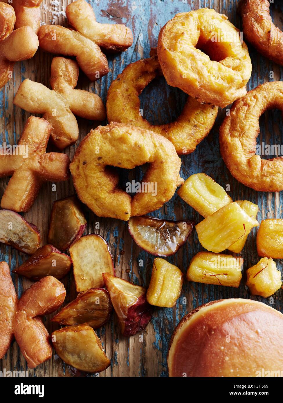Variety of fried desserts Stock Photo - Alamy