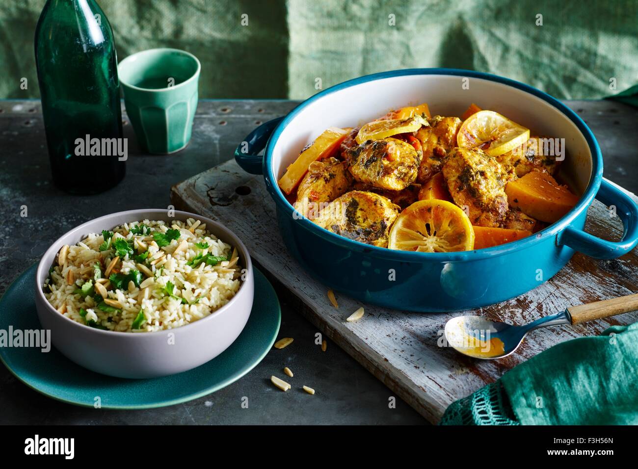 Homemade chicken pumpkin pilaf rice hi-res stock photography and images ...