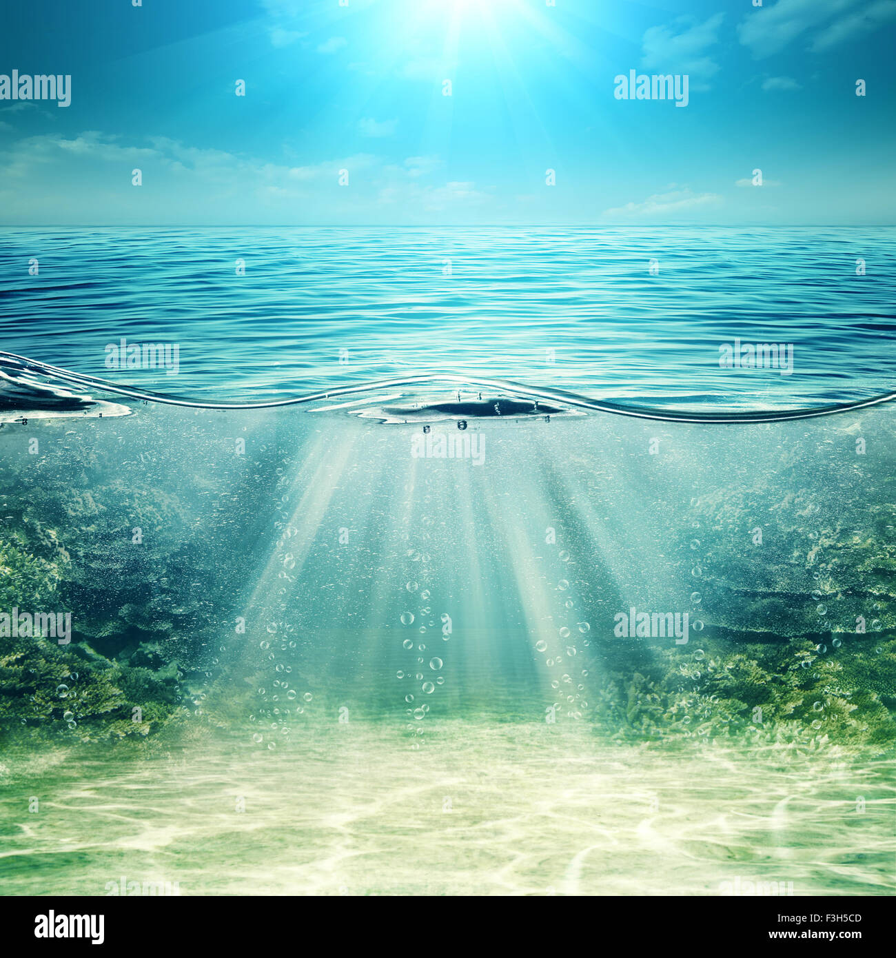 Deep blue ocean. Abstract underwater backgrounds for your design Stock ...