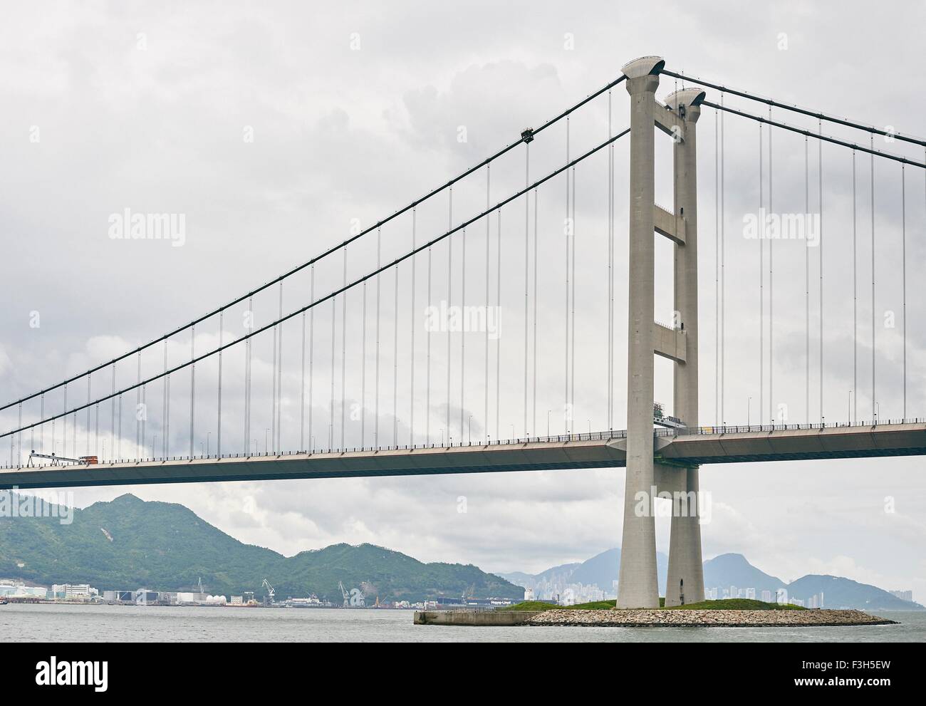 Tsing Ma bridge, Ma Wan, Hong Kong Stock Photo - Alamy