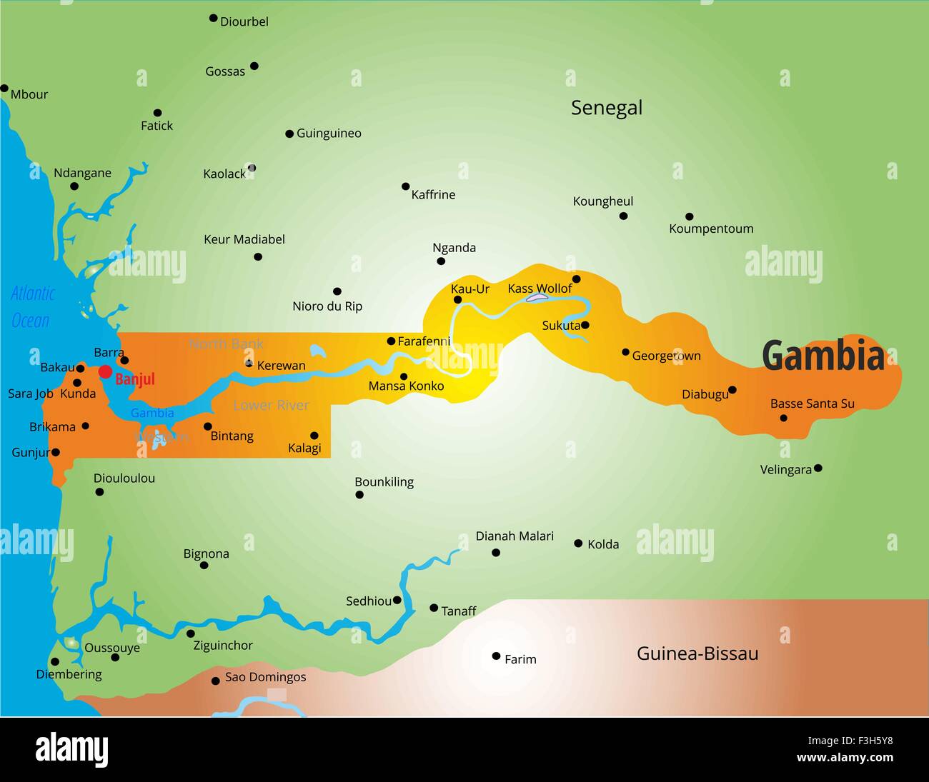 Gambia western sahara flag Stock Vector Images - Alamy