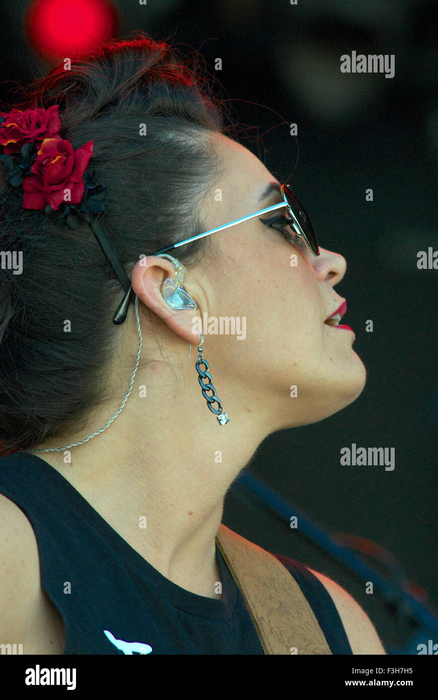 Angleena Presly in performance at the annual Kicker Country Stampede ...