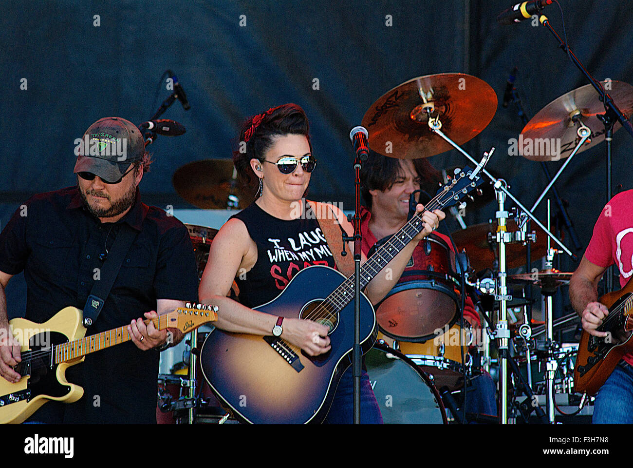 Angleena Presly in performance at the annual Kicker Country Stampede ...