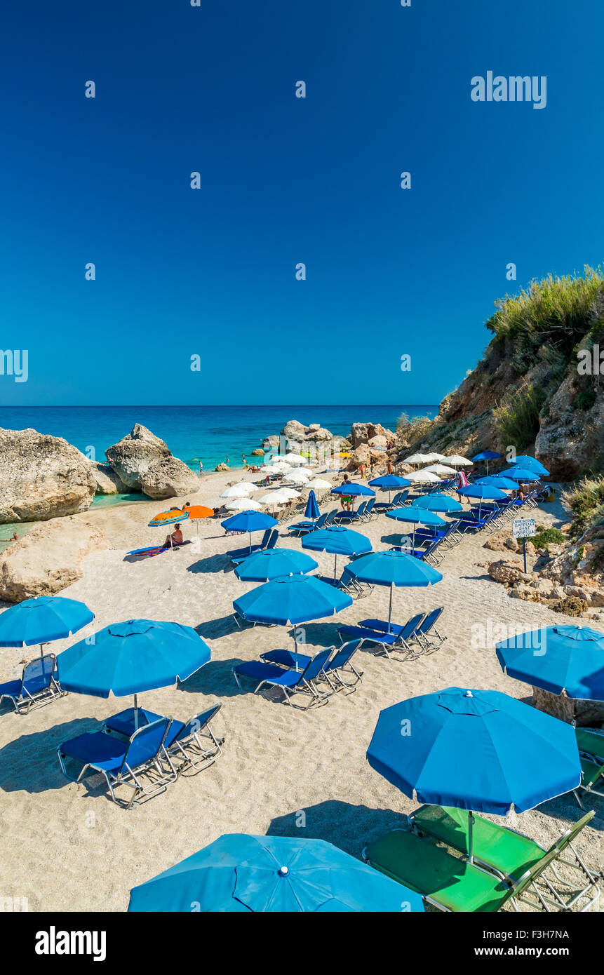 Kavalikefta Beach near Kathisma Beach in Lefkada Island, Greece Stock ...