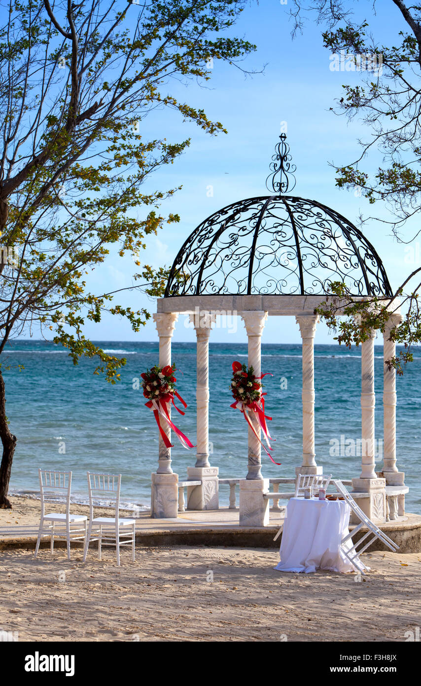 Pavilion with a view of the sea Stock Photo - Alamy