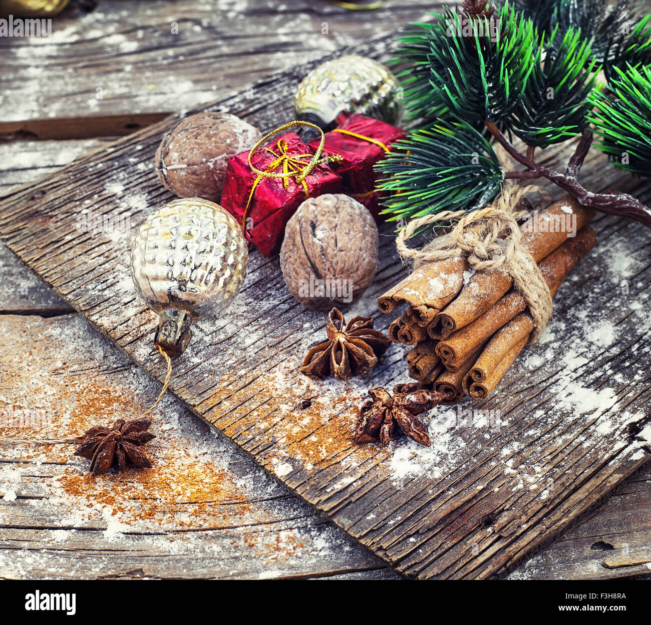 Old Fashioned Christmas Decorations High Resolution Stock Photography ...
