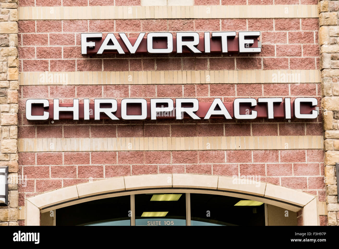 A chiropractic business in a strip mall in Oklahoma City, Oklahoma, USA ...
