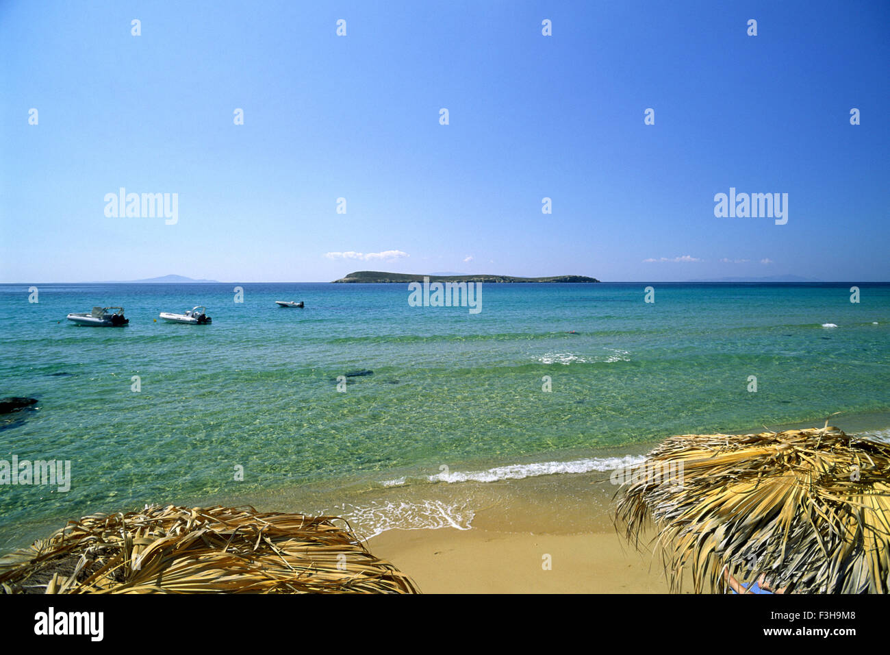 Golden beach, Paros, Cyclades Islands, Greece Stock Photo - Alamy