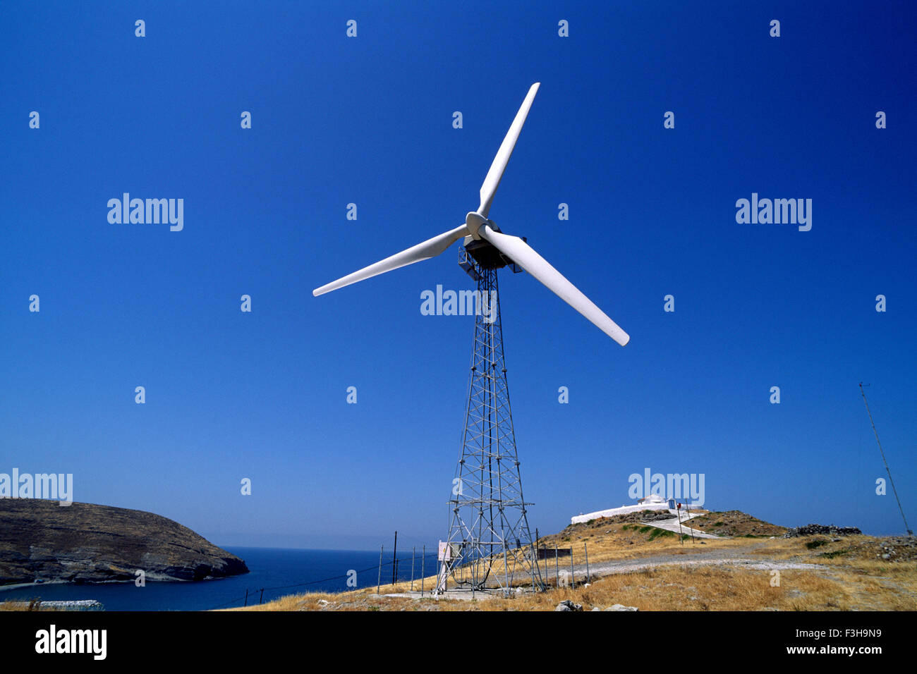 Greece, Northeastern Aegean Islands, Agios Efstratios island, wind ...