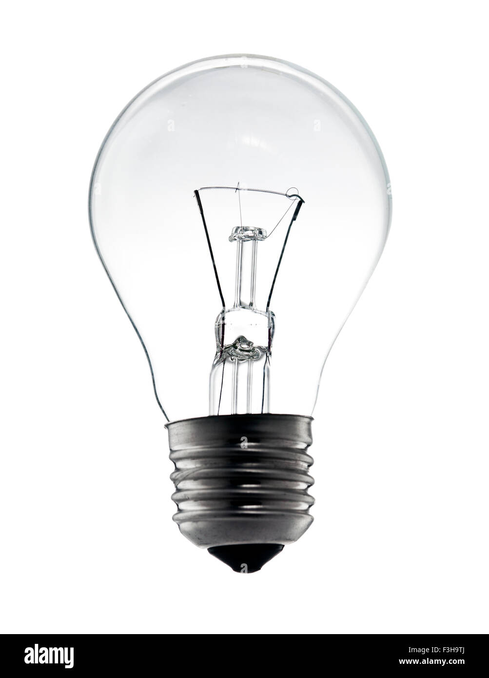electric light bulb on a white background Stock Photo - Alamy