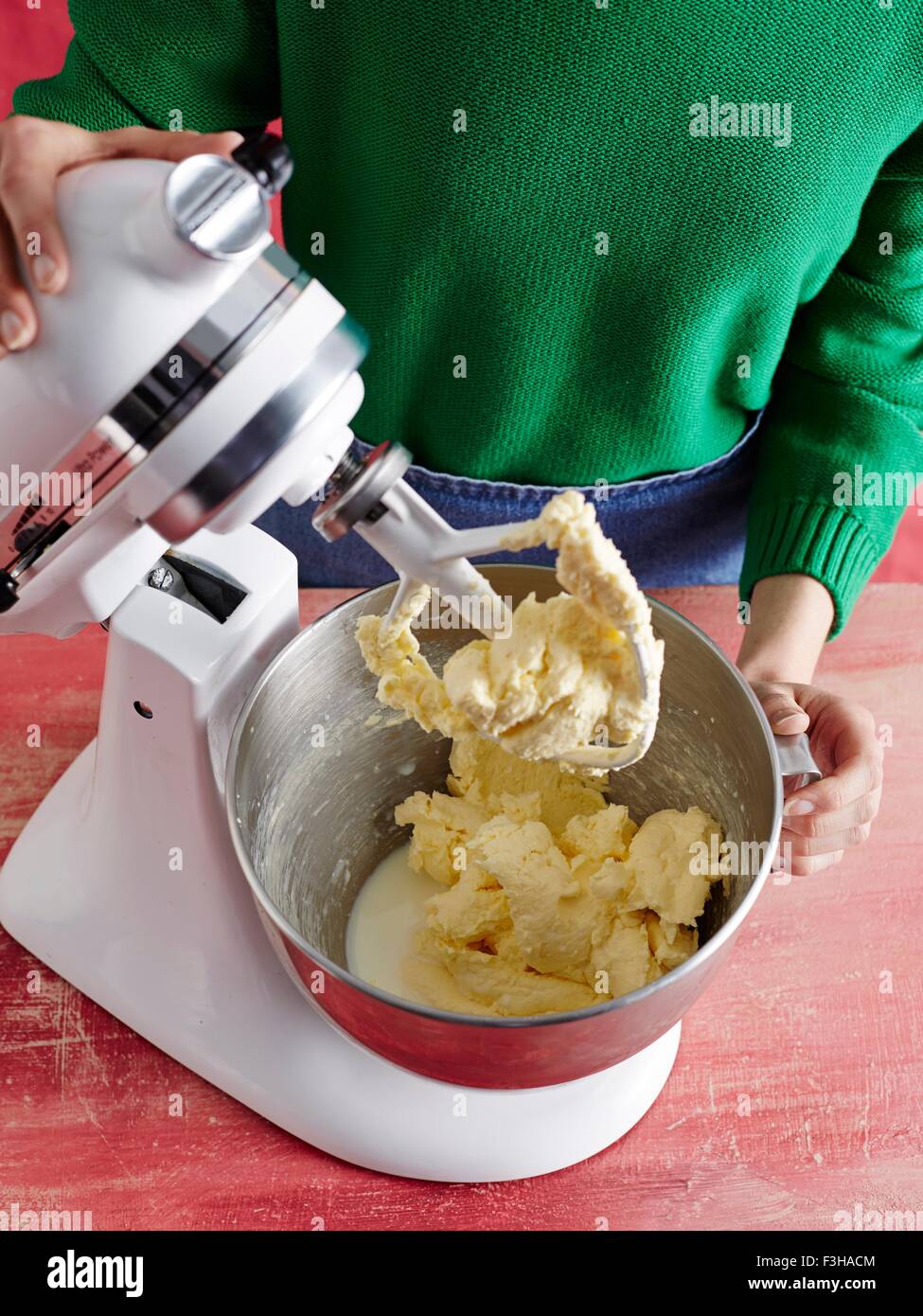 Person making butter Stock Photo - Alamy