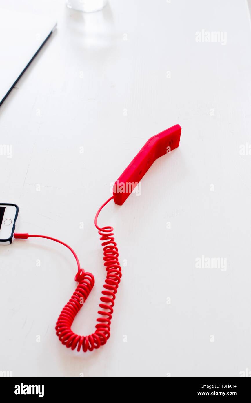 Interaction with handset hi-res stock photography and images - Alamy