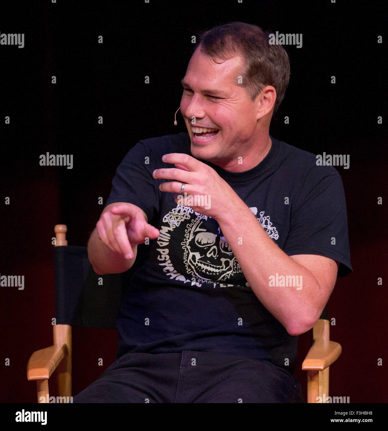 Santa Monica, California, USA. 06th Oct, 2015. SHEPARD FAIREY discusses ...