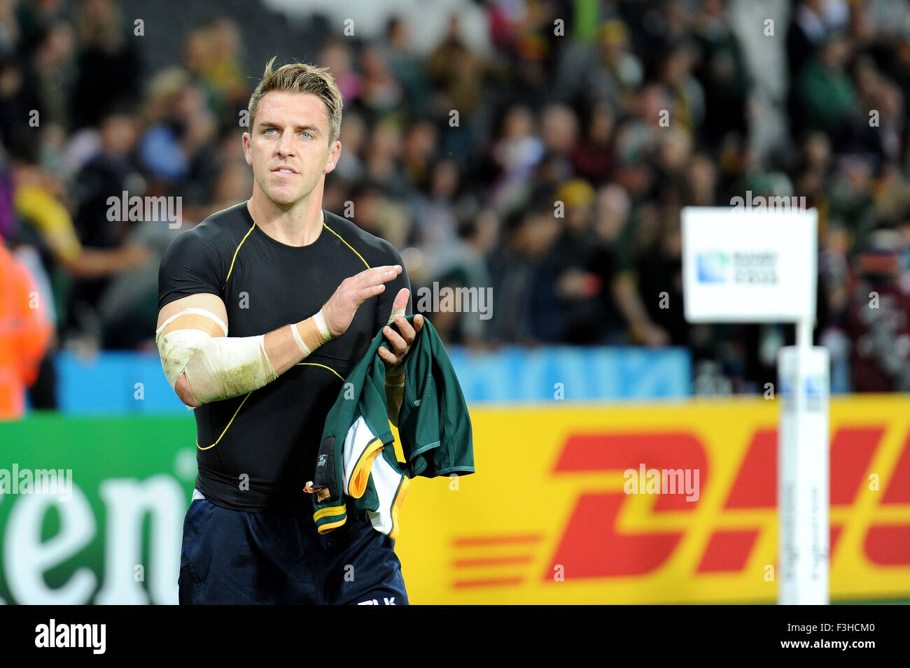 07 October 2015: Chris Wyles of USA thanks fans after Match 31 of the ...