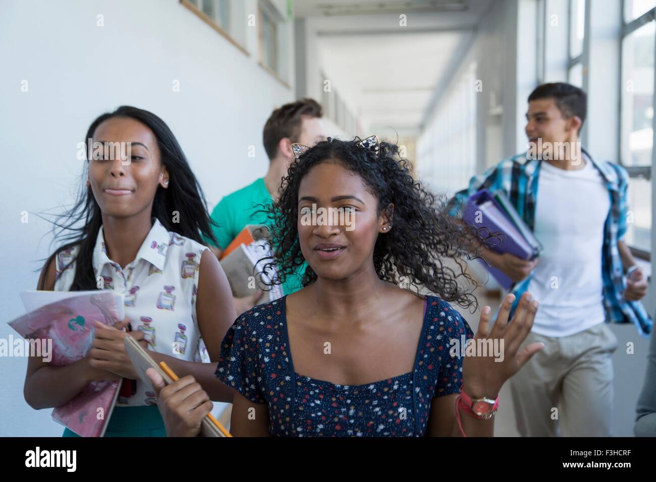 Student Running In Hallway
