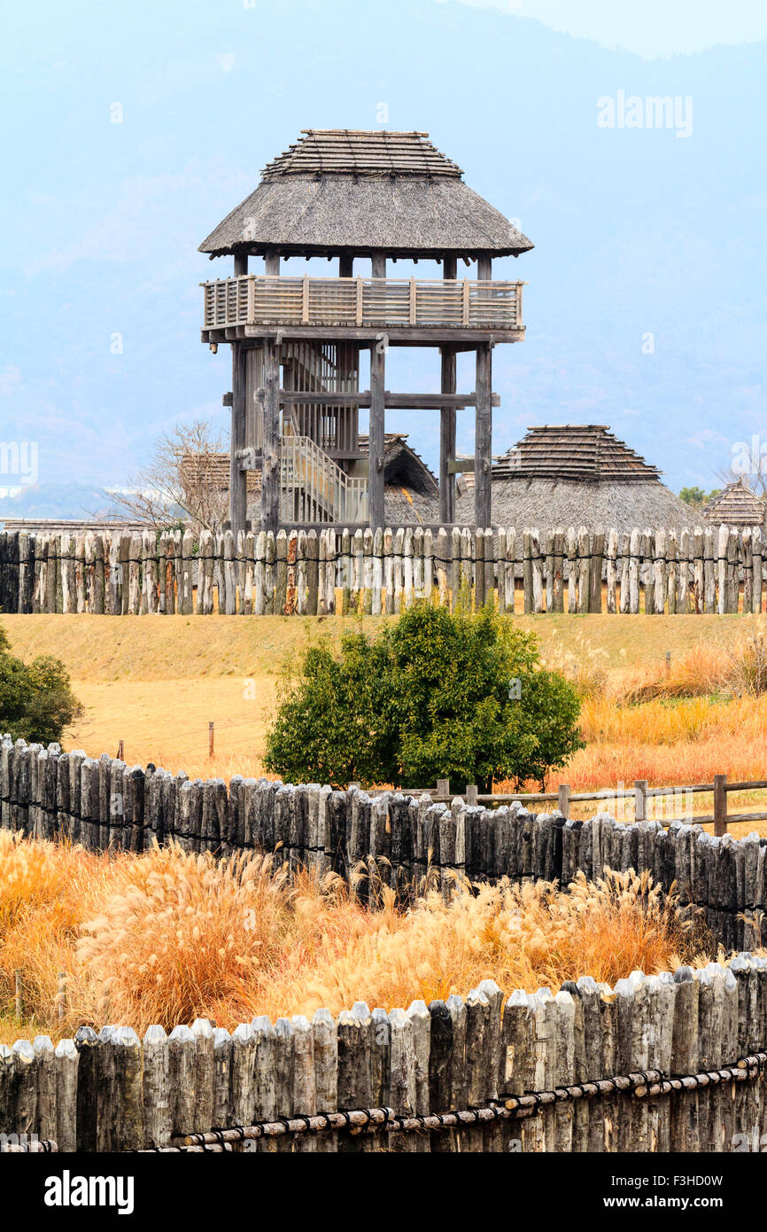 Yoshinogari Park, Japan. Yayoi re-constructed settlement, 300BC ...