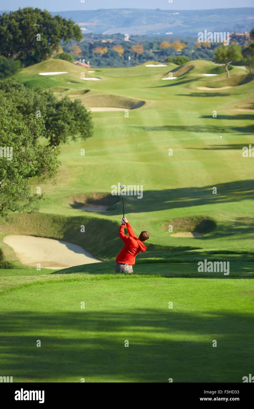 Golf swing high view hi-res stock photography and images - Alamy