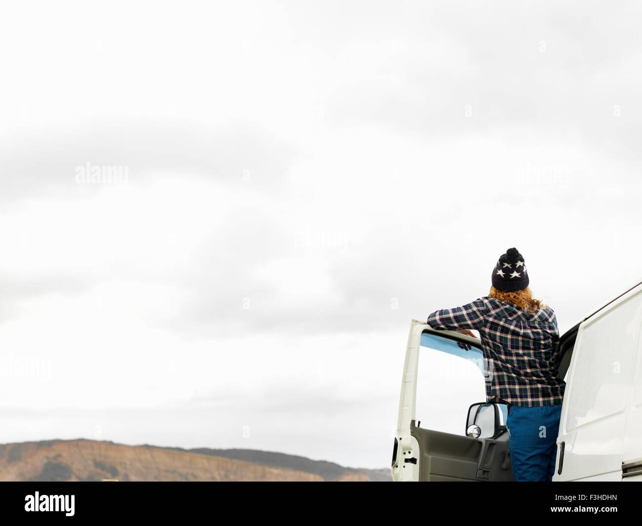 Camper van rear view hi-res stock photography and images - Alamy