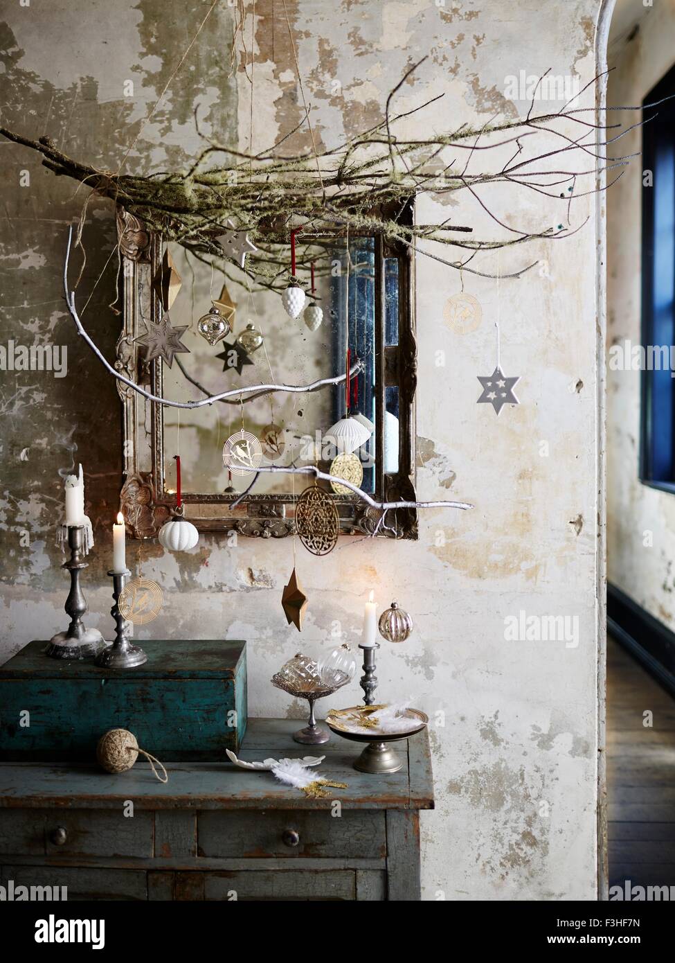 Christmas inspired scene in home Stock Photo - Alamy