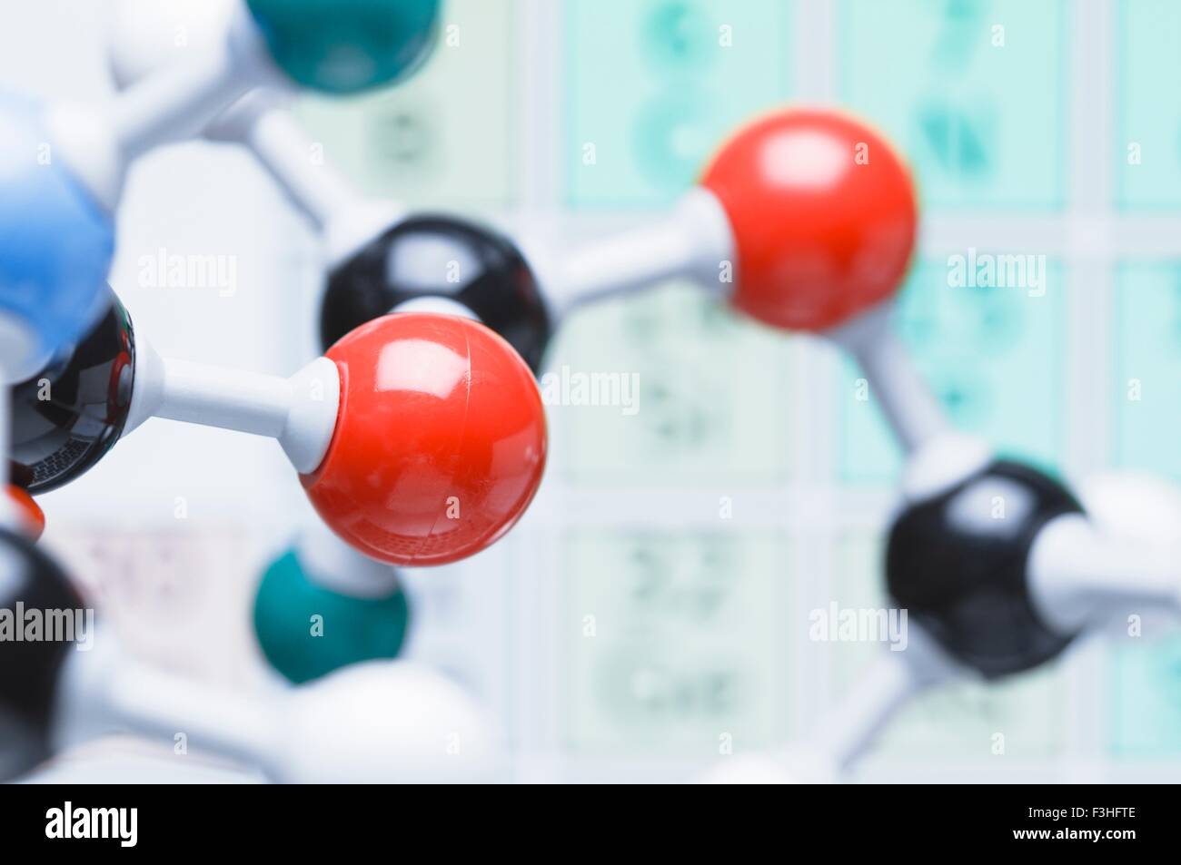 Close up view of ball and stick molecular model Stock Photo - Alamy