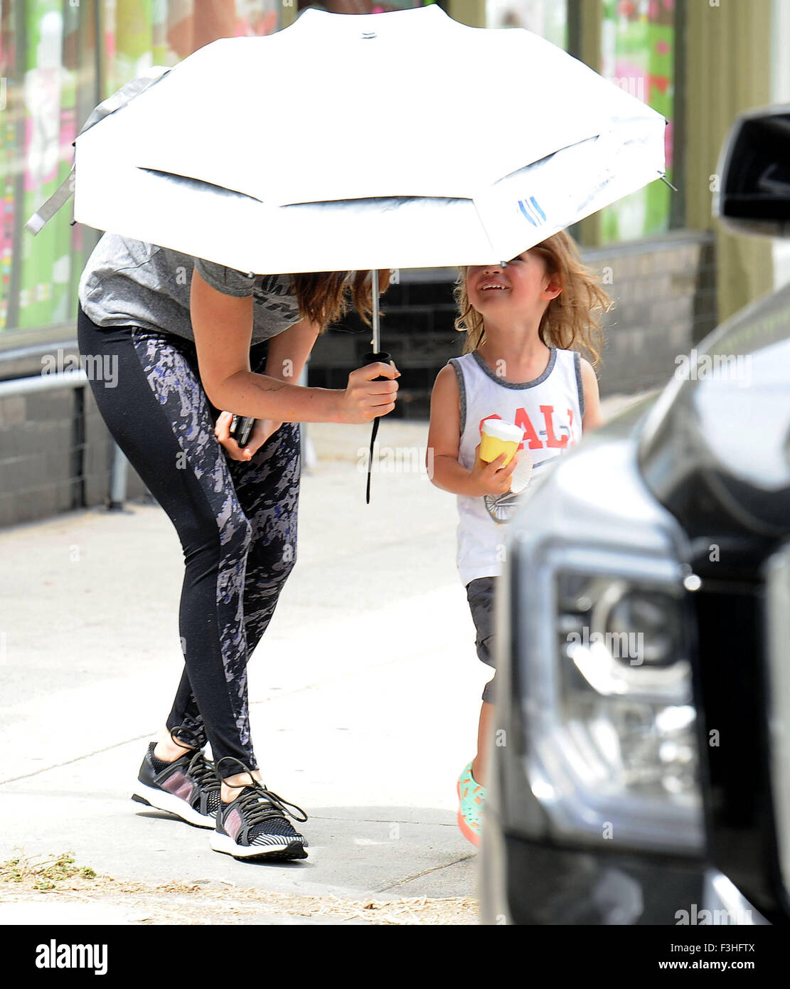 Megan Fox picks up son Noah Shannon Green from playschool and shields ...