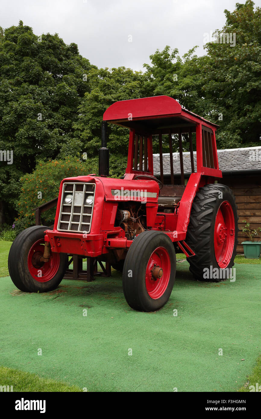 Red tractor on mountain hi-res stock photography and images - Alamy