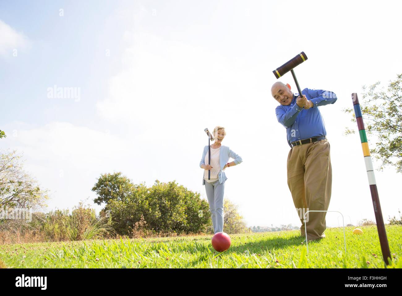 Seniors Playing Croquet High Resolution Stock Photography and Images ...