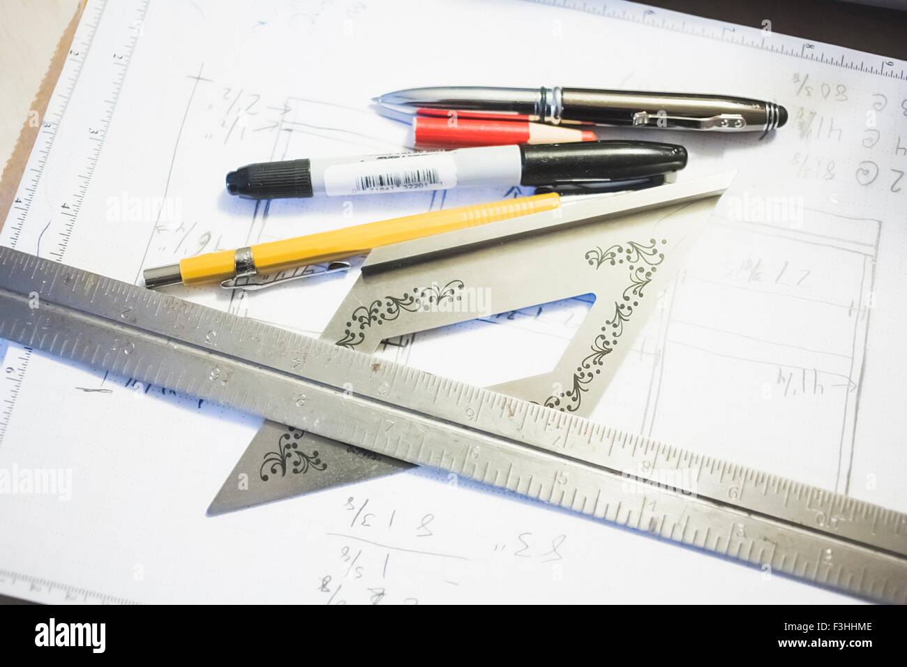 Planning ruler hi-res stock photography and images - Alamy