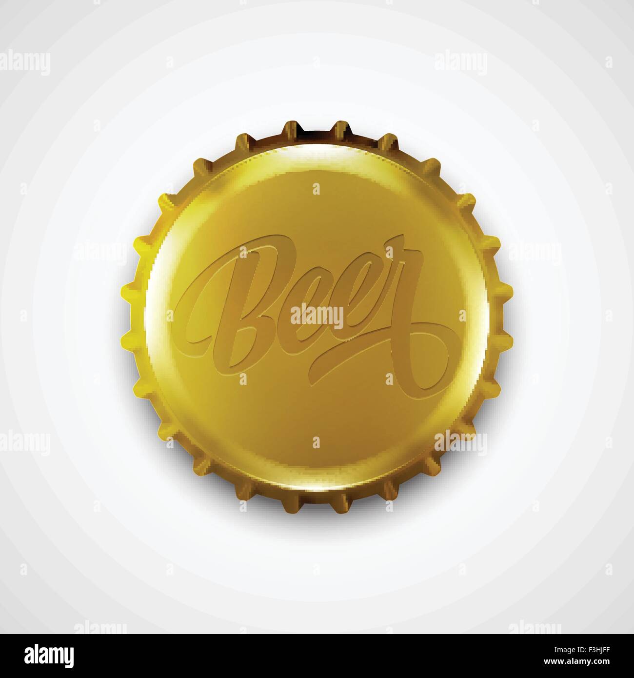 Beer bottle cap. Vector illustration Stock Vector Image & Art - Alamy