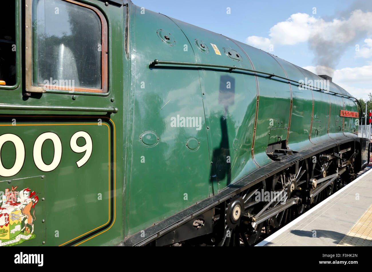 The A4 steam locomotive 60009 "Union of South Africa" at Tweedbank in ...