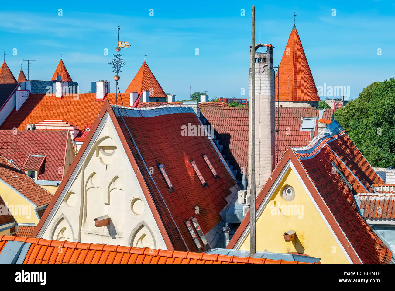 Red tiled roofs ancient hi-res stock photography and images - Alamy