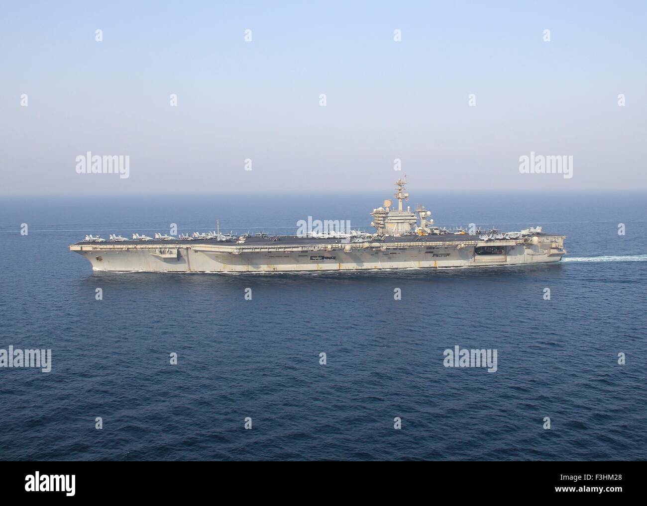 US Navy Nimitz-class aircraft carrier USS Theodore Roosevelt during underway during Operation ...