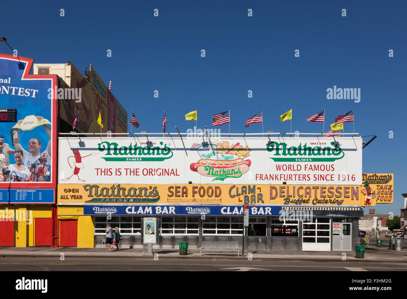Nathan's Famous Delicatessen, Coney Island, Brooklyn, New York, USA ...