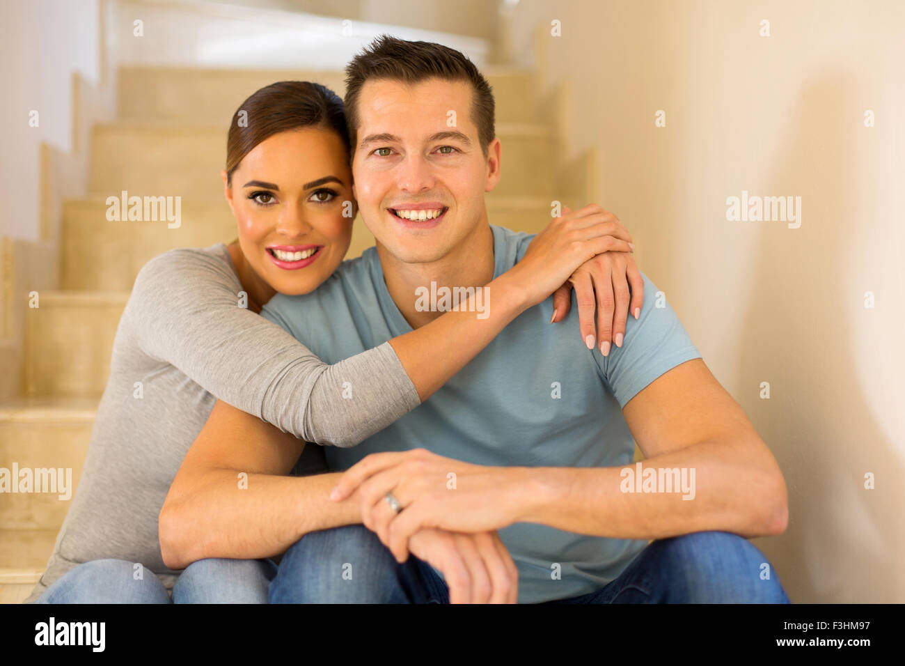lovely married couple relaxing at home Stock Photo - Alamy