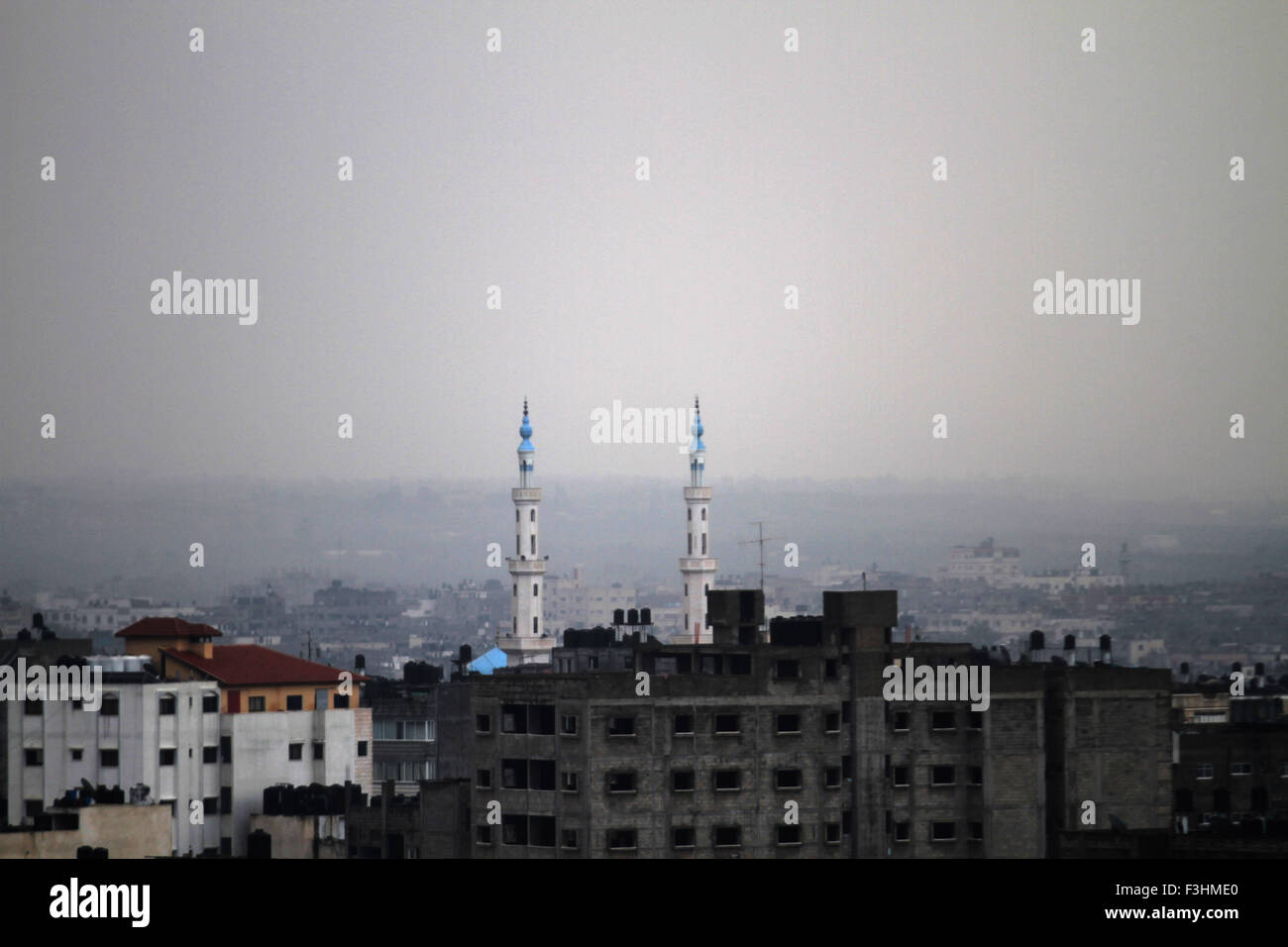 Gaza City, The Gaza Strip, Palestine. 7th Oct, 2015. Over view of ...