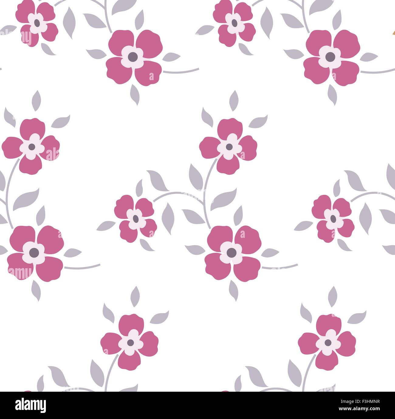 Seamless floral pattern. Marsala flowers, leaves, foliage Stock Vector ...