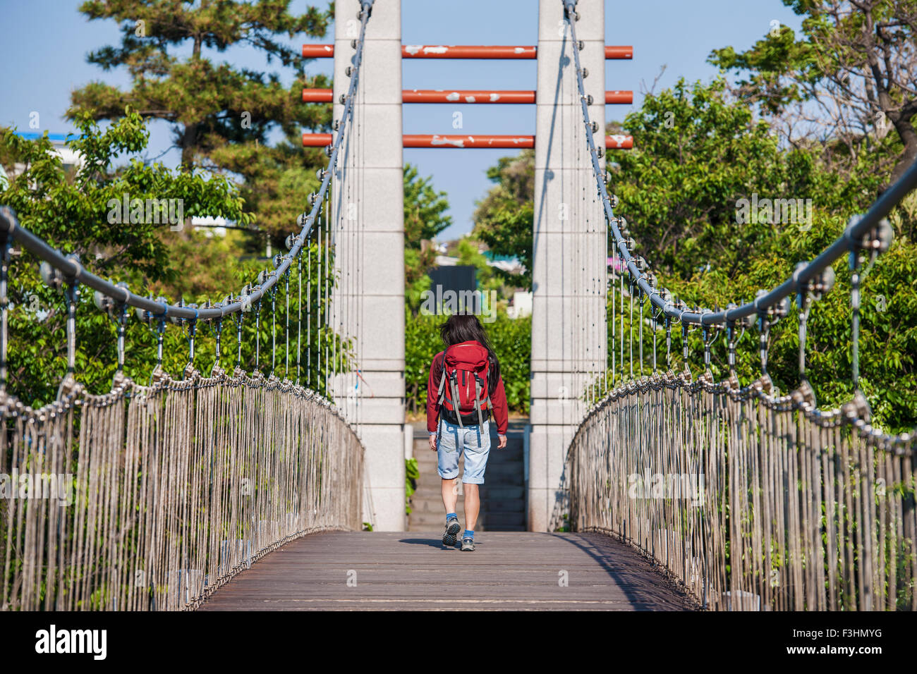 A suspension bridge at jeju island hi-res stock photography and images - Alamy