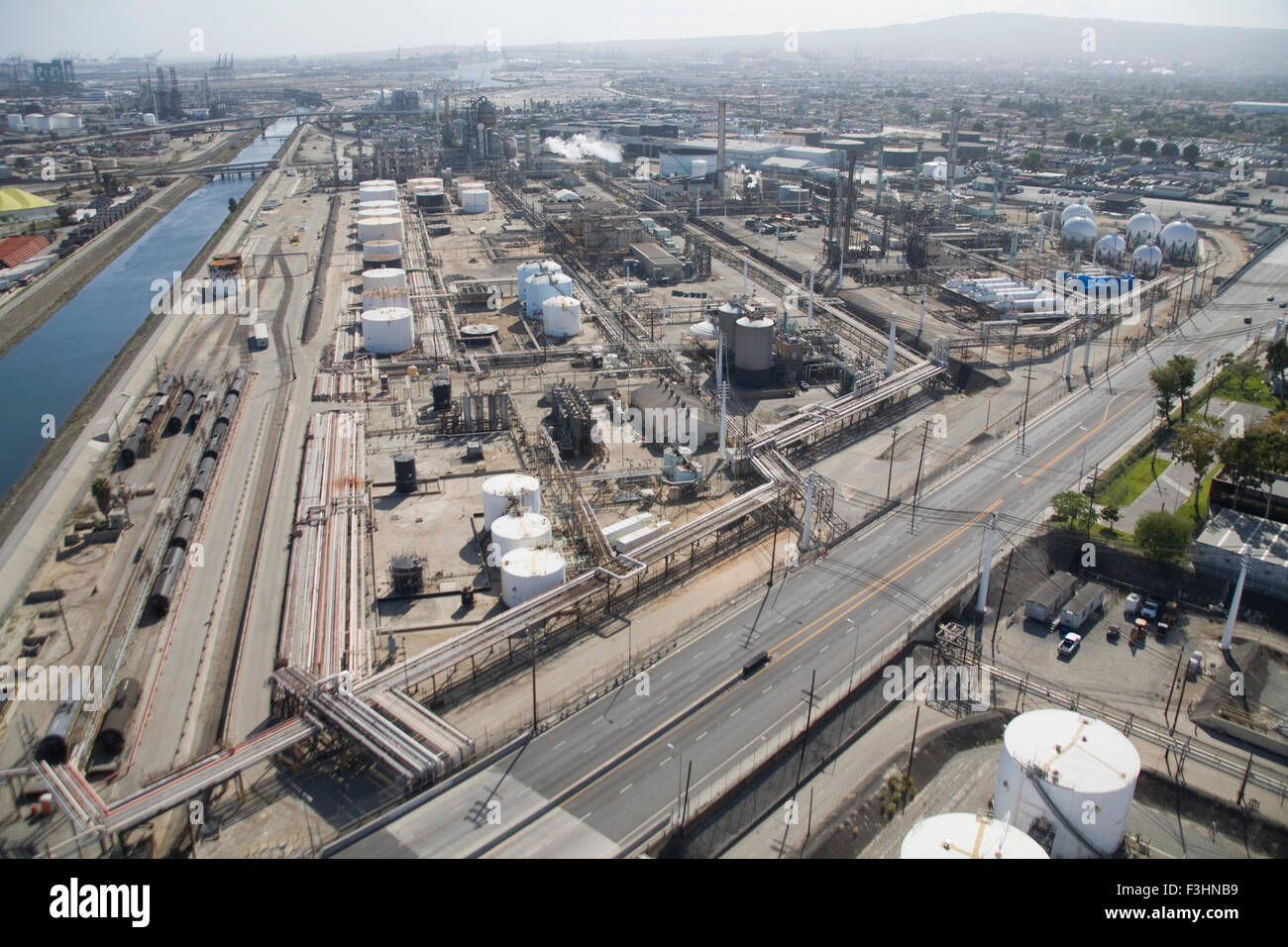 Oil tank farm aerial view hi-res stock photography and images - Alamy