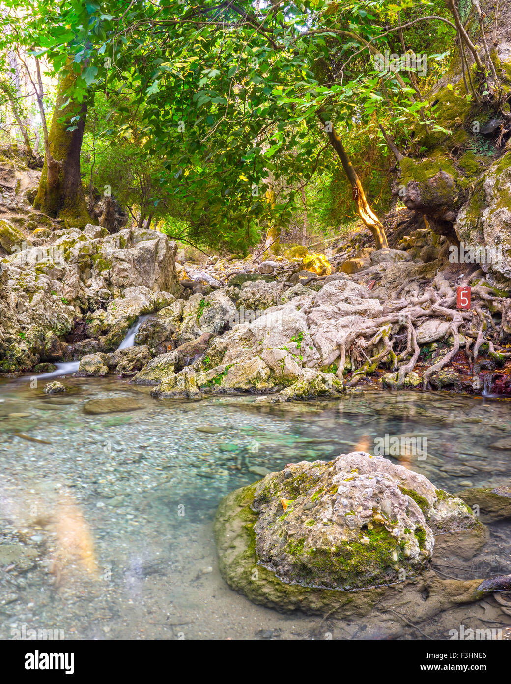 The beautiful Valley of the Seven Springs 'Epta Piges' at natural ...