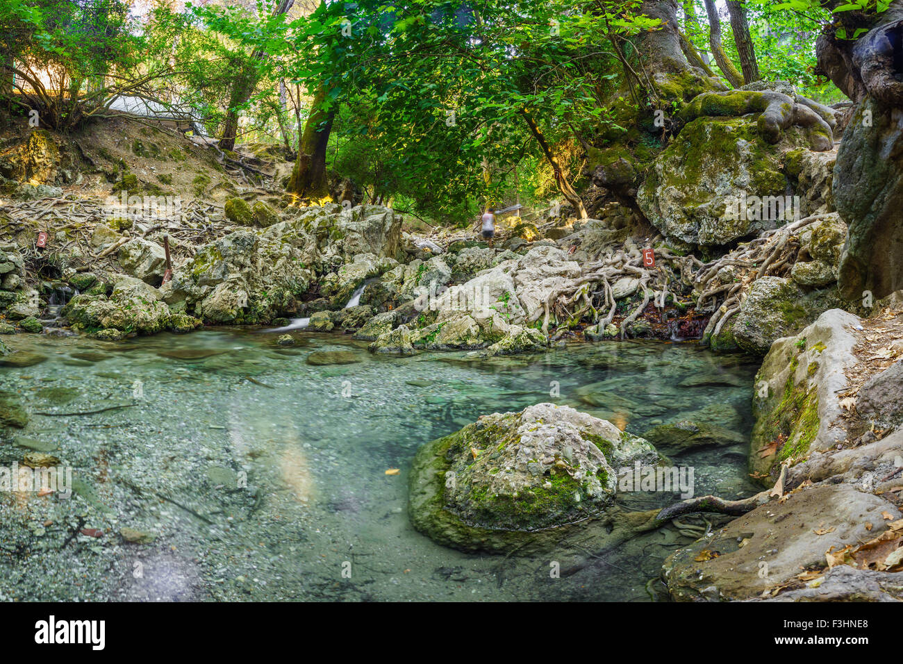 The beautiful Valley of the Seven Springs 'Epta Piges' at natural ...
