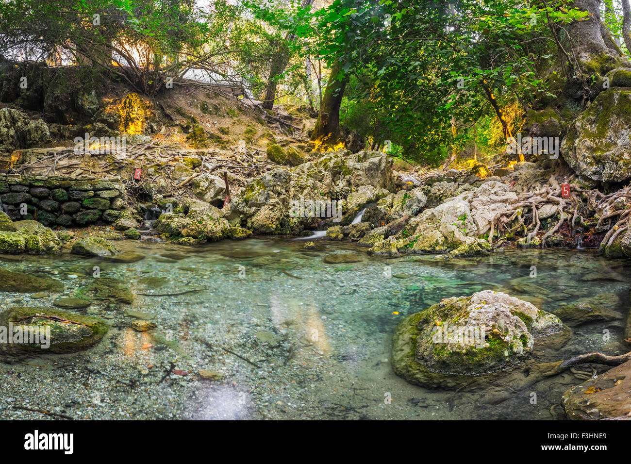 The beautiful Valley of the Seven Springs 'Epta Piges' at natural ...