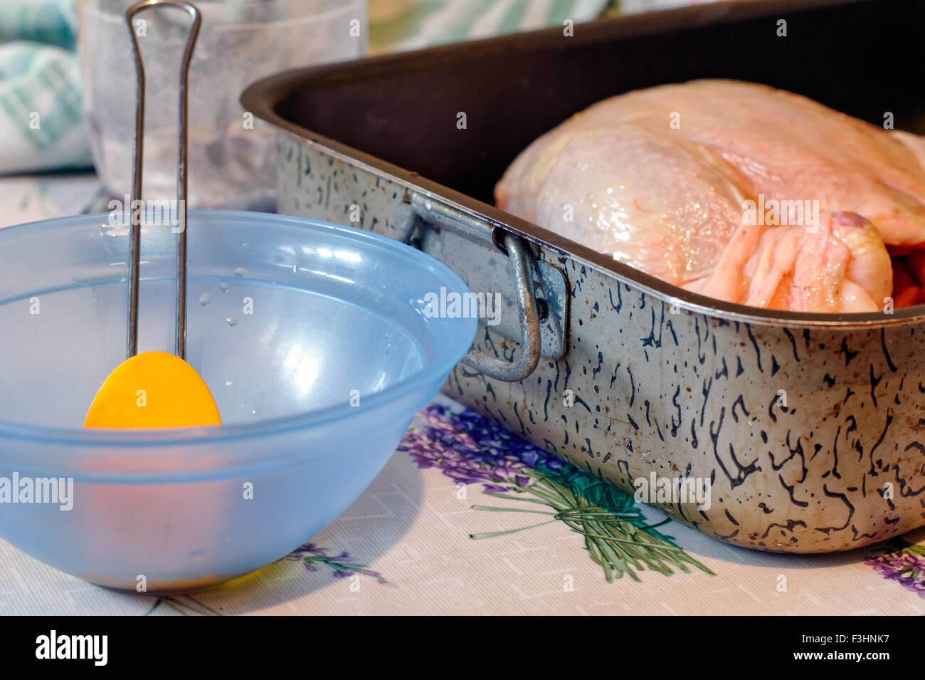Baked Chicken Preparation Stock Photo - Alamy