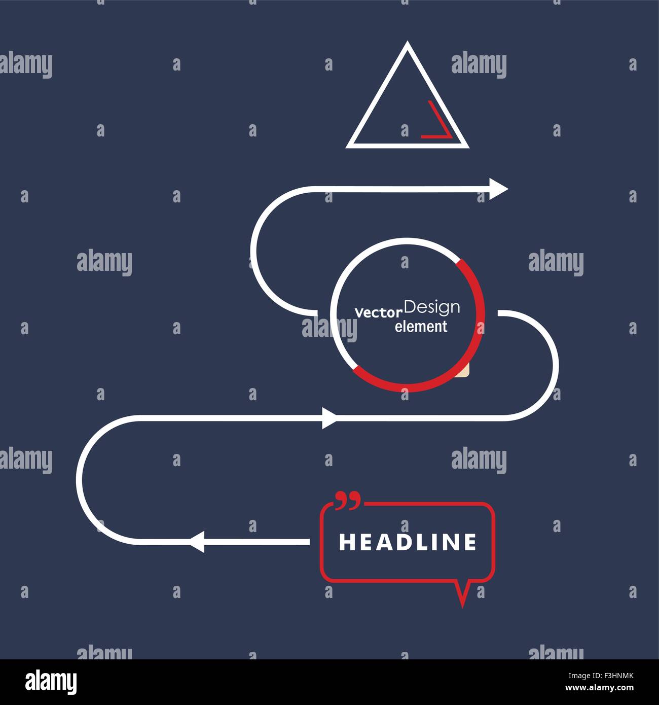 Abstract vector shape of rounded lines for infographics Stock Vector ...