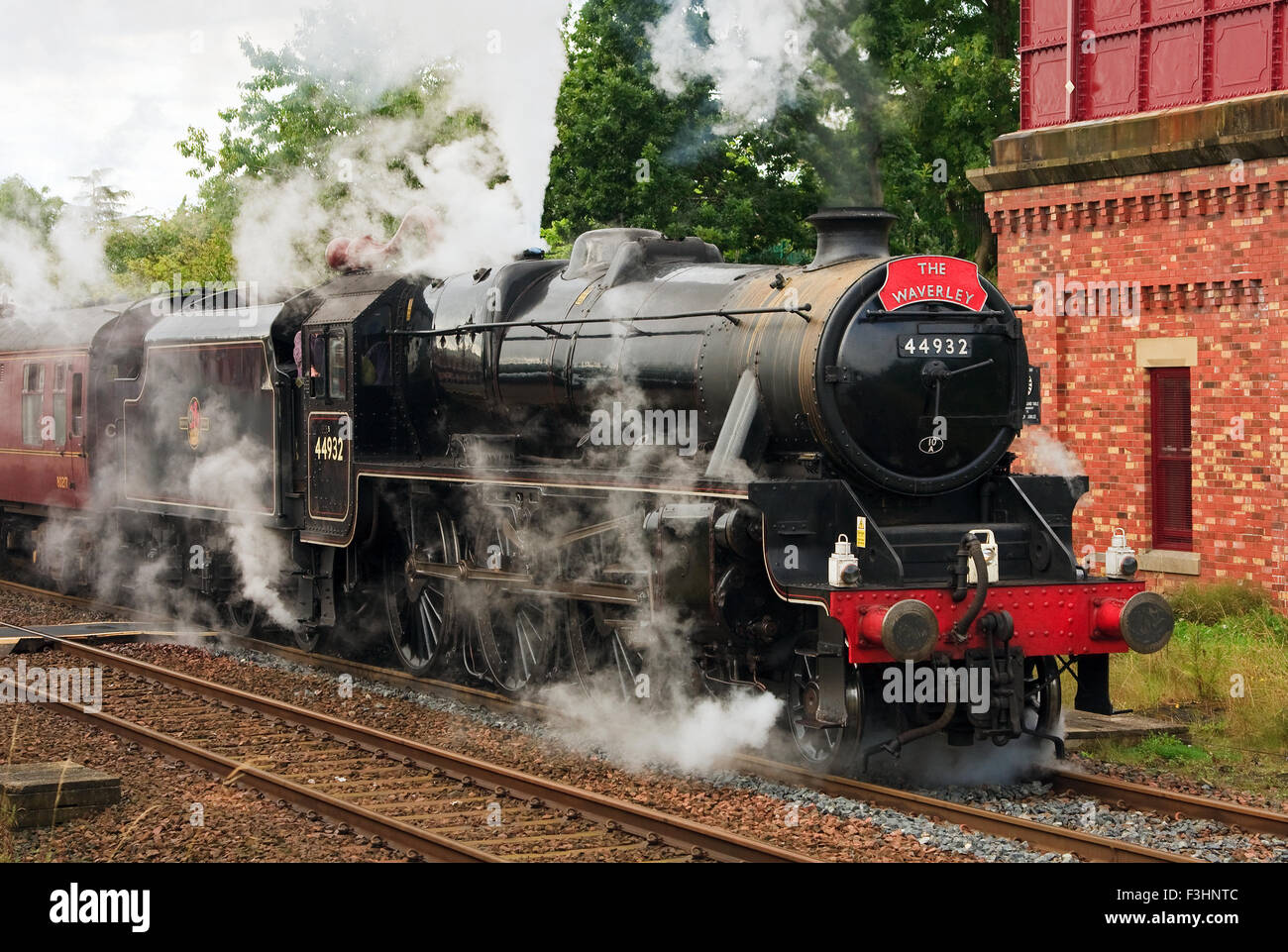 Preserved Stanier Class Black Five steam locomotive number 44932 in ...